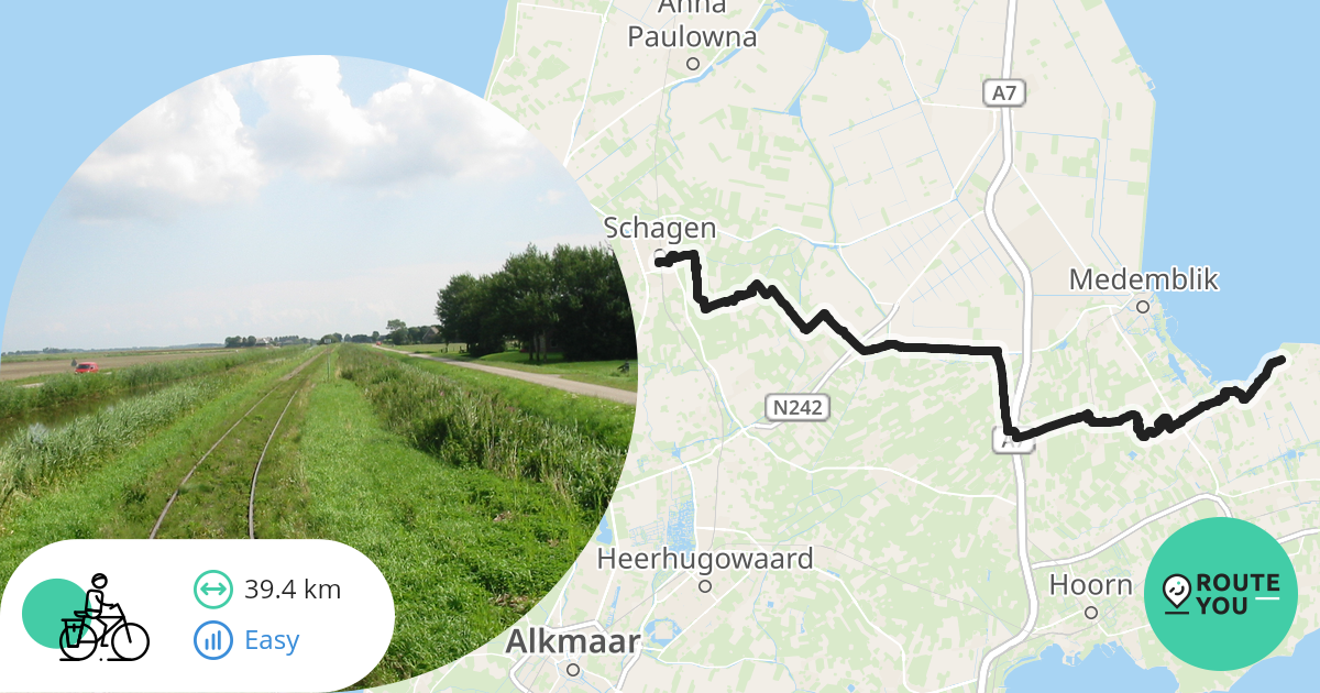 Andijk - Schagen - Recreatieve fietsroute | RouteYou