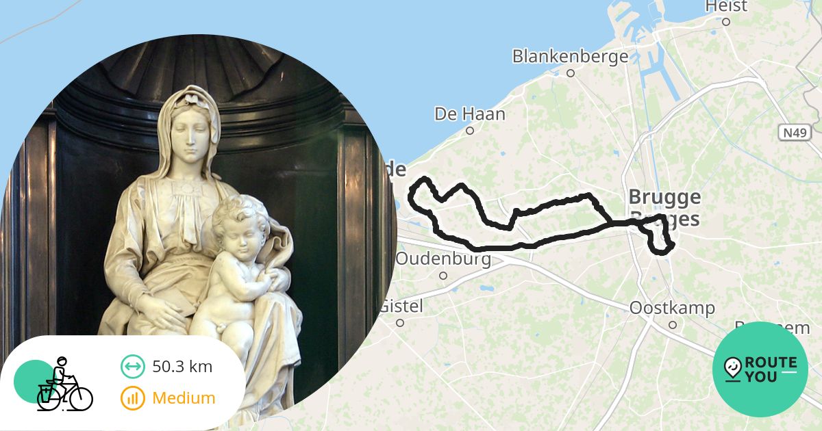 Bredene-Brugge - Recreatieve fietsroute | RouteYou
