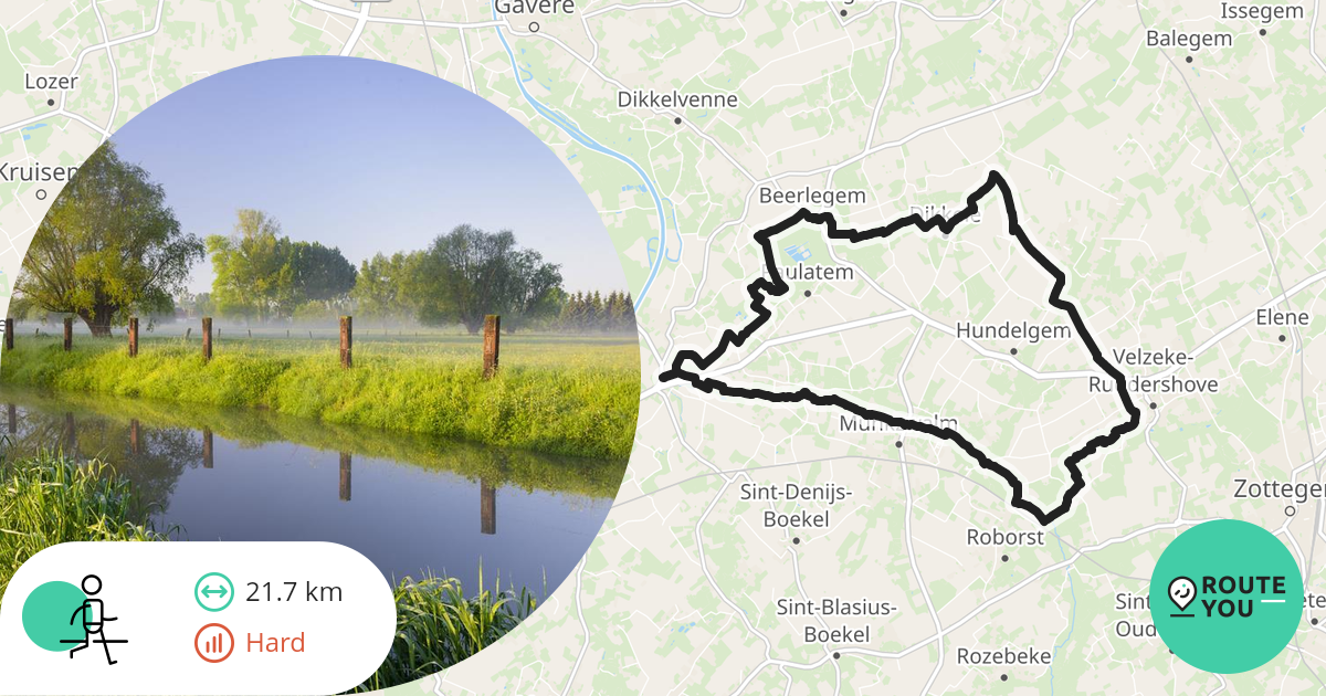 Velzeke-Ruddershove - Wandelroute | RouteYou