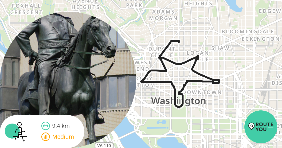 Masonic Pentagram Walk of Washington - Walking route | RouteYou