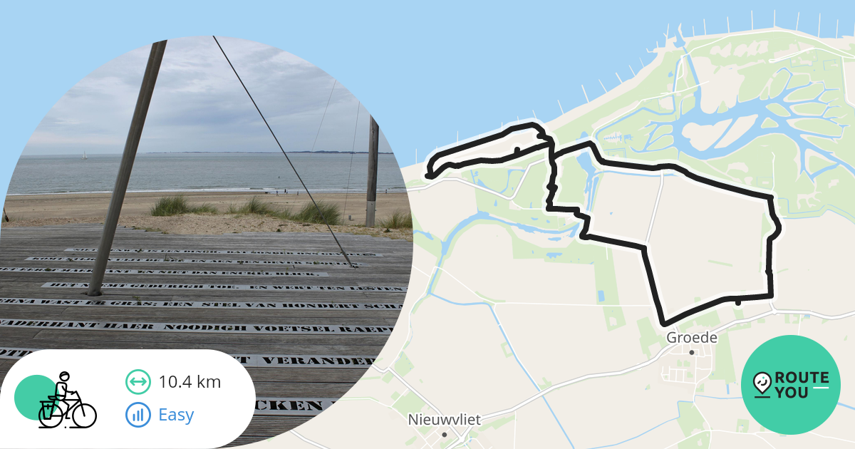 Fietstocht met Strandwandeling Groede Zeeland - Recreatieve fietsroute ...