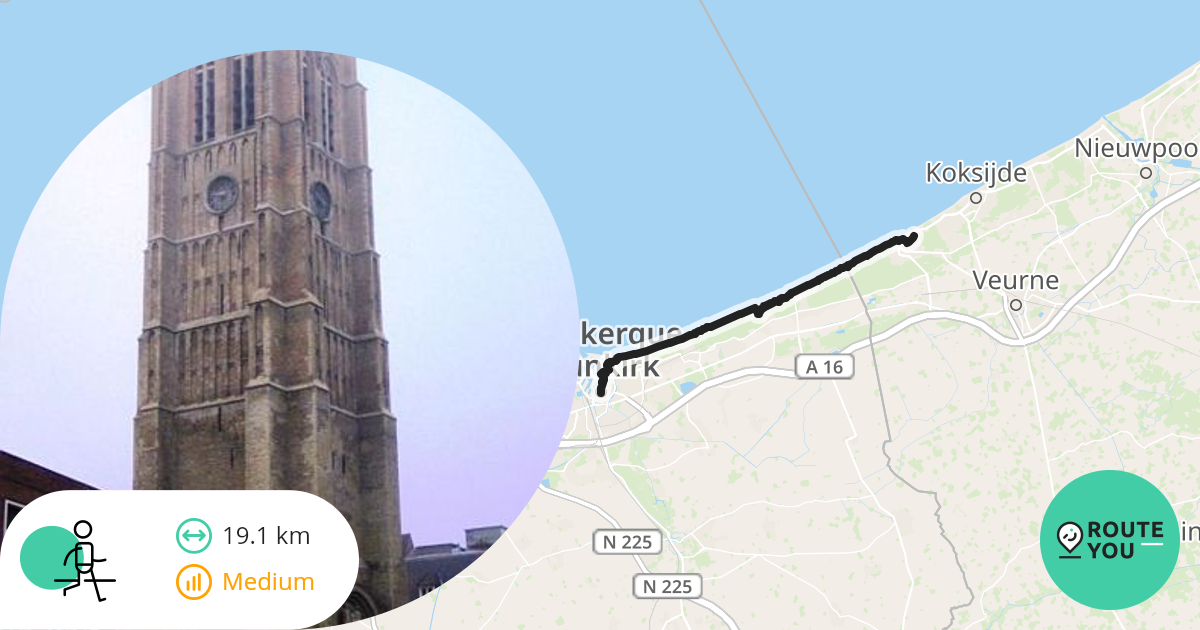 De Panne - Duinkerke - Wandelroute | RouteYou