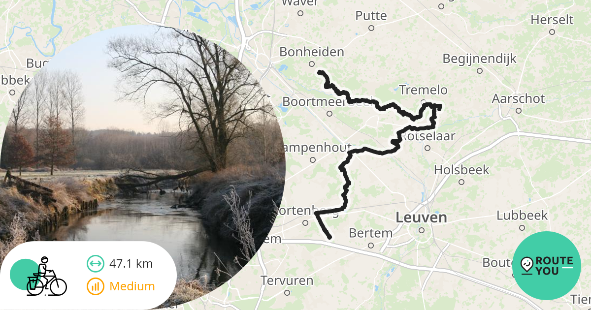 Everberg - Bonheiden - Recreatieve fietsroute | RouteYou