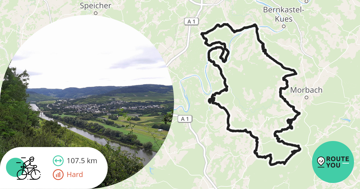 Naar de Erbeskopf vanuit de Moezel - Racefietsroute | RouteYou