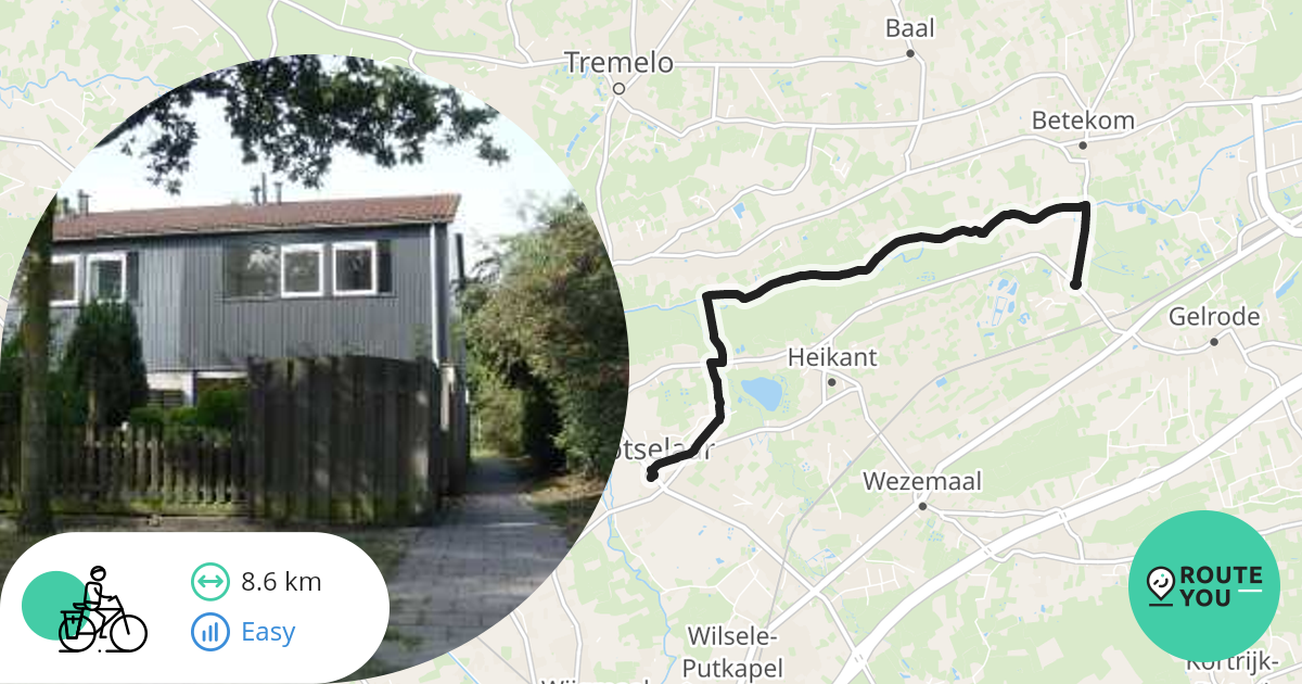 Gelrode - Rotselaar - Recreatieve fietsroute | RouteYou