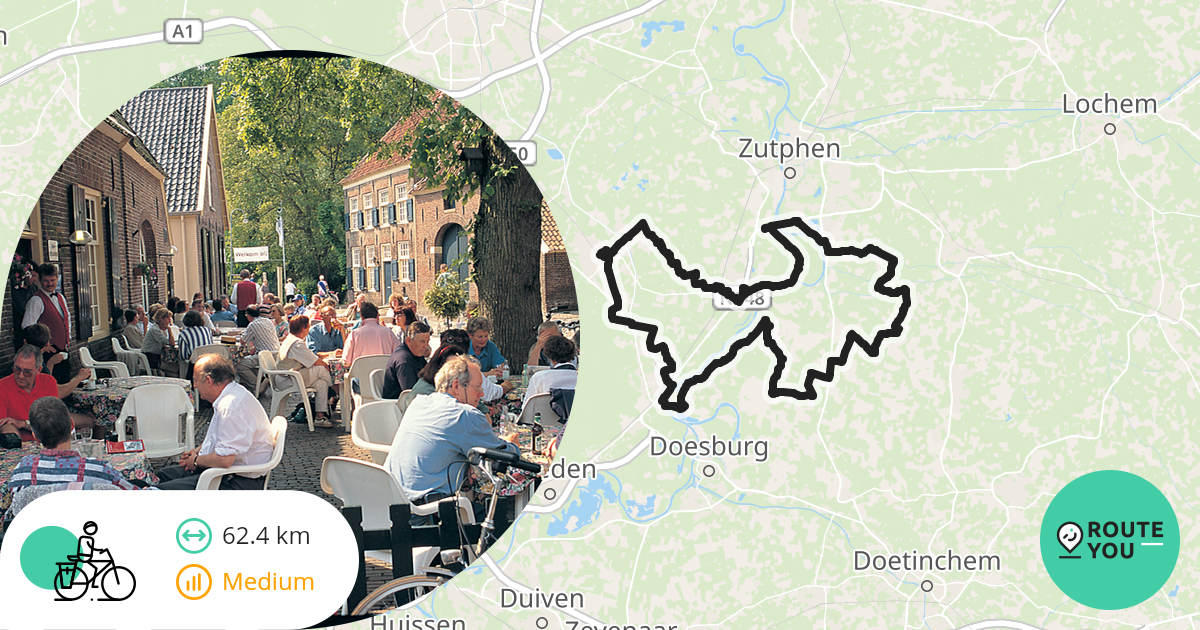 Knooppunten fietsroute rond Bronkhorst-Eerbeek - Recreatieve fietsroute ...