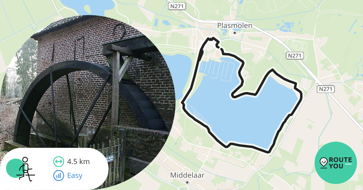 Plasmolen - Middelaar - Wandelroute | RouteYou