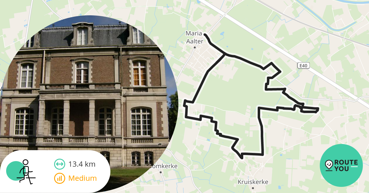Maria-Aalter 12km wandeling - Wandelroute | RouteYou