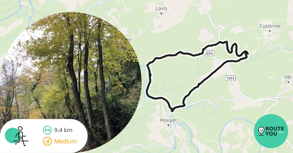 Houyet et son insolite Halte Royale - Val et Oli - Itinéraire à pied ...