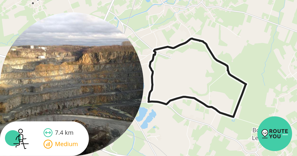 Lessen steengroeve en bos - Wandelroute | RouteYou