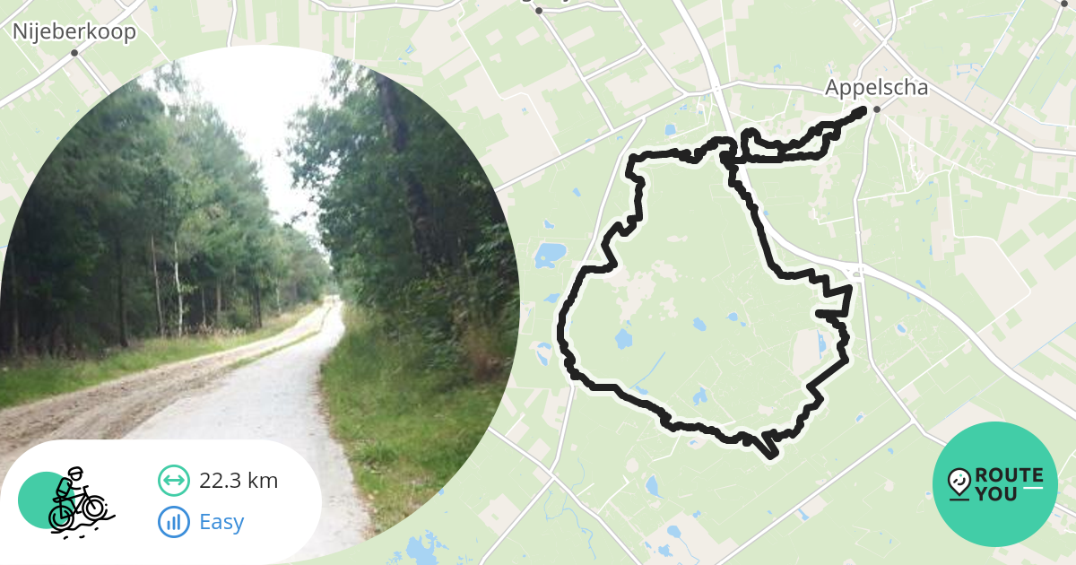 MTB 22km rode en blauwe route, combi Appelscha -Bosberg -Kale Duinen ...