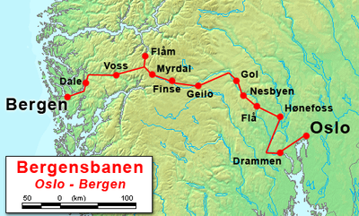 Bergensbanen - Schienenstrang | RouteYou